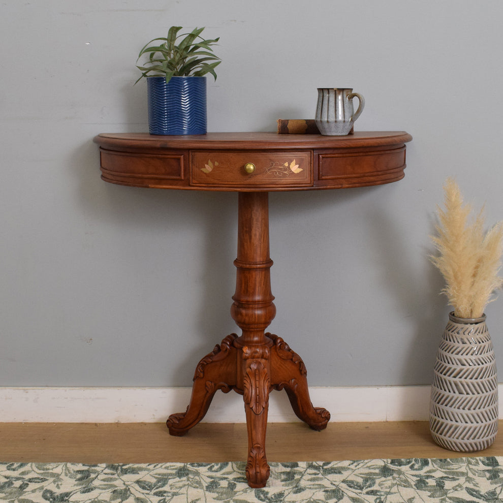 Mahogany Half-Moon Hall Table – Betel Restored Furniture